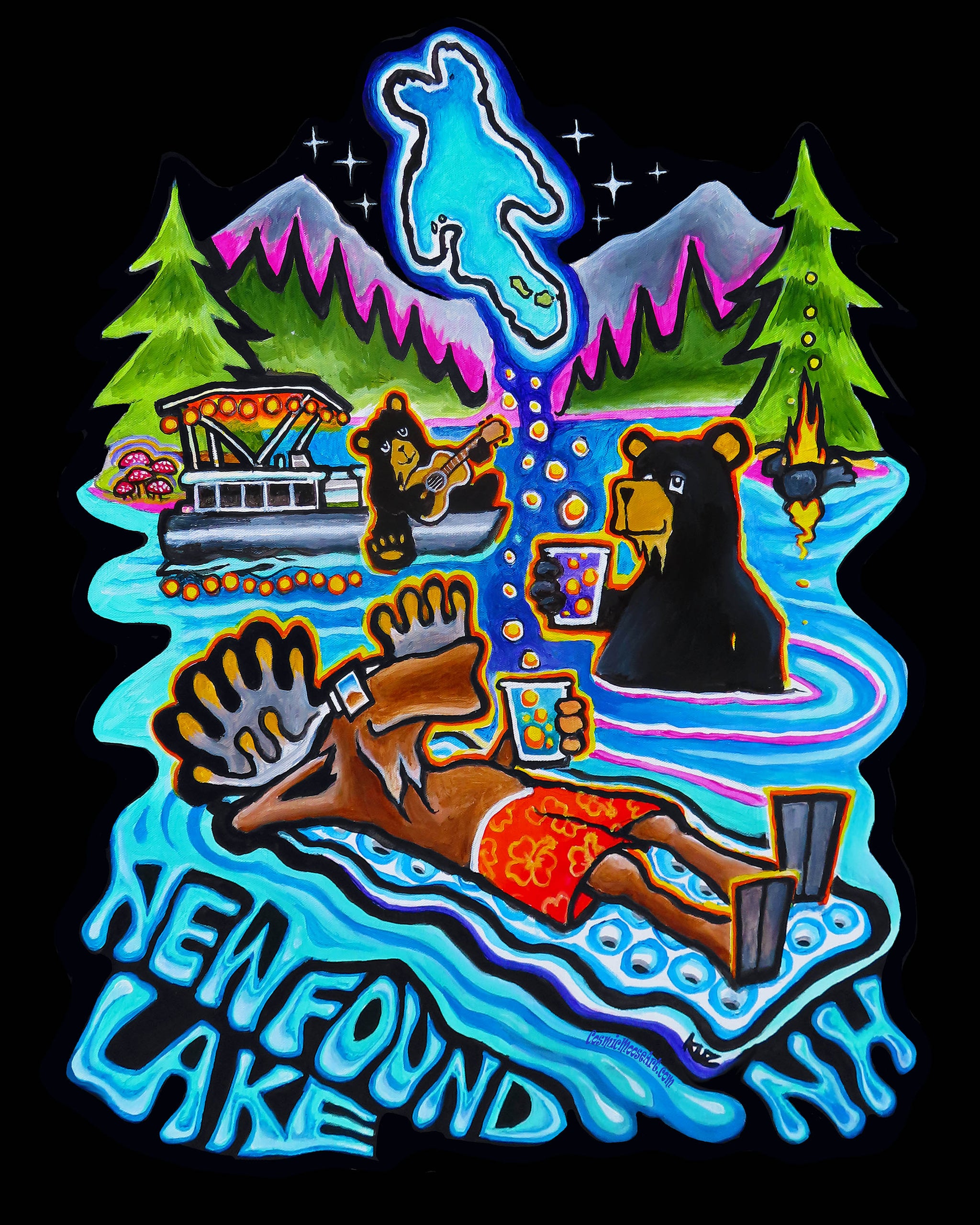 Newfound Lake Livin – Cosmic Moose Art